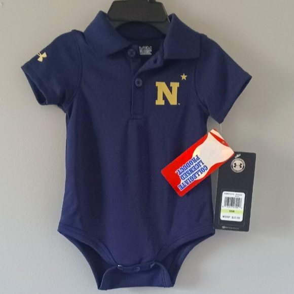 Under Armour | One Pieces | Nwt Baby Onesie Team Navy | Poshmark